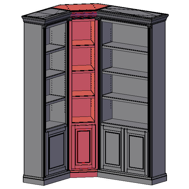 Solid Wood Furniture: MM Corner Bookcase | Stuart David